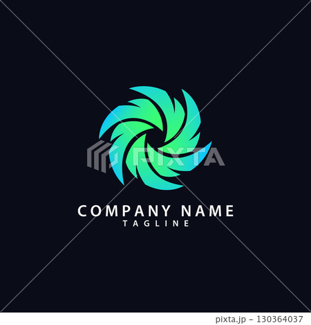 typhoon logo design vectorのイラスト素材 [130364037] - PIXTA