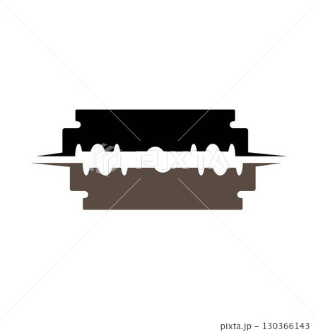 Razor blade icon. Razor blade logo designのイラスト素材 [130366143] - PIXTA
