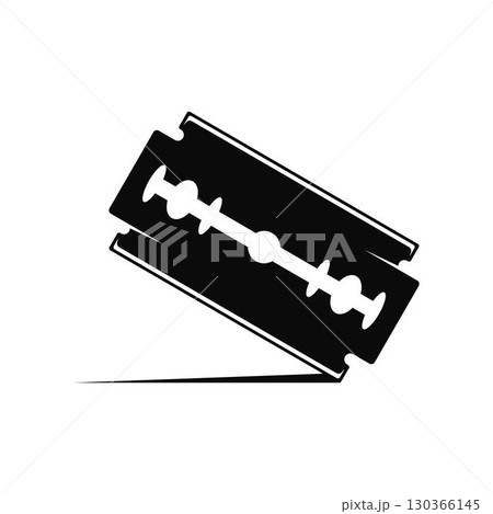 Razor blade icon. Razor blade logo designのイラスト素材 [130366145] - PIXTA