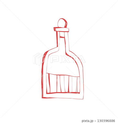 Hand drawn doodle sketch tall vintage potion...のイラスト素材 [130396886] - PIXTA