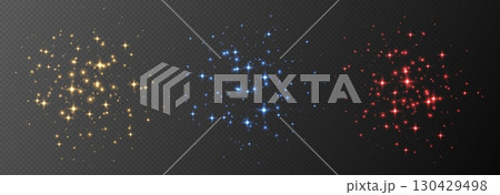 Sparkling stars, shiny particles light effect,...のイラスト素材 [130429498] - PIXTA