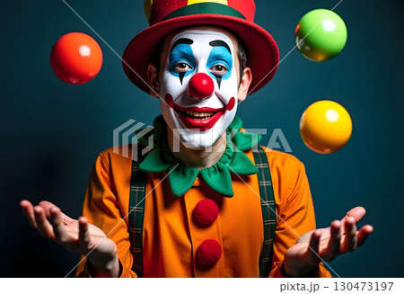 Jugglers in the circus and audience blurredのイラスト素材 [130473197] - PIXTA