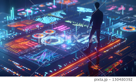 Strategic insights analysis person uncovering dataのイラスト素材 [130480392 ...