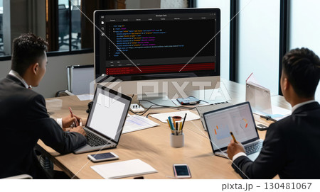 Software development programming on computer...のイラスト素材 [130481067] - PIXTA