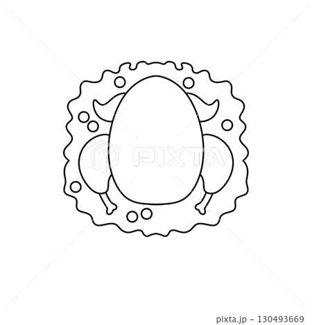 A drawing of a chicken with its head cut off...のイラスト素材 [130493669] - PIXTA