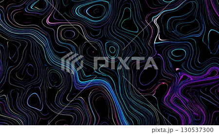 Abstract Topographic Map with Vibrant Swirls...のイラスト素材 [130537300] - PIXTA