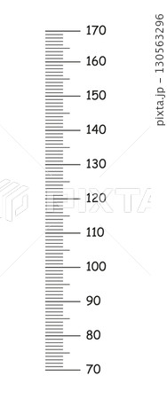 Kids height chart from 70 to 170 centimeters...のイラスト素材 [130563296] - PIXTA