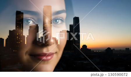 A woman with vision and future perspectives...のイラスト素材 [130590072] - PIXTA
