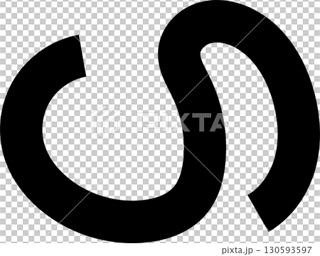 Bold curved lines. Design elementのイラスト素材 [130593597] - PIXTA
