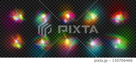 Diamond light. Crystal glass effect. 3D magic...のイラスト素材 [130706466] - PIXTA