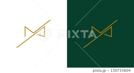 Abstract and elegant MA letter initial logo...のイラスト素材 [130733604] - PIXTA