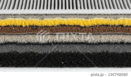 Cross-section of Road Pavement Layers with...のイラスト素材 [130748080] - PIXTA