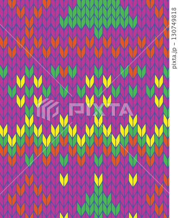 colorful woven textile pattern with vibrant...のイラスト素材 [130749818] - PIXTA