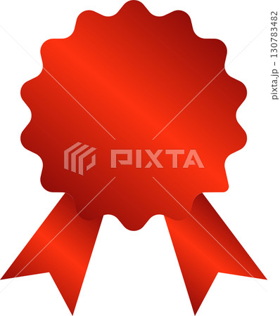 Red price tag ribbon and bannerのイラスト素材 [130783482] - PIXTA
