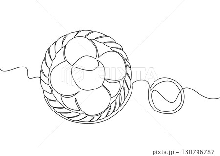 Single continuous line drawing buttermilk...のイラスト素材 [130796787] - PIXTA