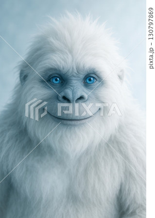 Smiling Yeti With Ice-Blue Eyes And Fluffy...のイラスト素材 [130797869] - PIXTA