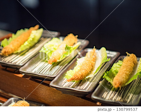 deep fried seafood in buffet restaurantの写真素材 [130799537] - PIXTA