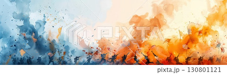 Abstract painting of fire and ice clashingのイラスト素材 [130801121] - PIXTA