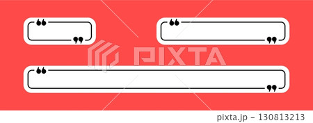 Quotes in rectangle linear shape vector designのイラスト素材 [130813213] - PIXTA