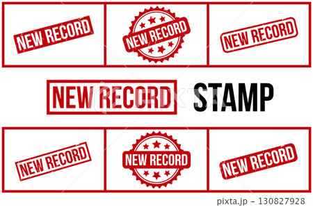 New Record Rubber Stamp Set Vectorのイラスト素材 [130827928] - PIXTA