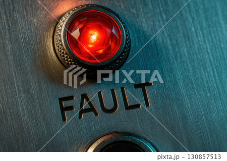 Red Fault Indicator Illuminated On Industrial...のイラスト素材 [130857513] - PIXTA