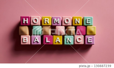 Colorful cubes forming phrase HORMONE BALANCE...のイラスト素材 [130887239] - PIXTA