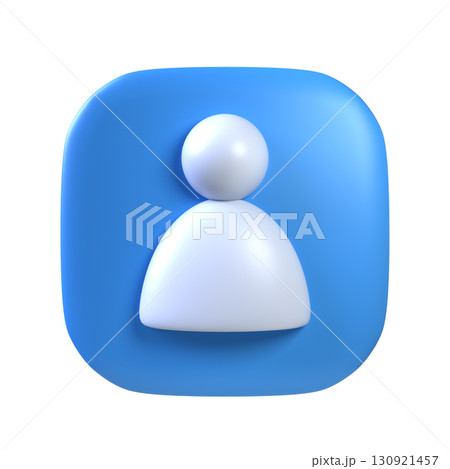 User icon Square shape 3Dのイラスト素材 [130921457] - PIXTA