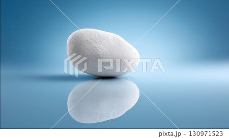 Smooth white stone reflects softly against a...のイラスト素材 [130971523] - PIXTA