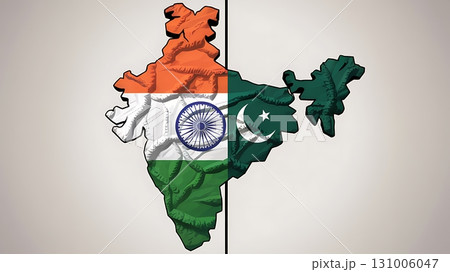 Divided Subcontinent: India-Pakistan Border...のイラスト素材 [131006047] - PIXTA