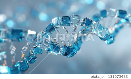 Crystal Cube DNA Helix Molecule Structure on...のイラスト素材 [131073488] - PIXTA