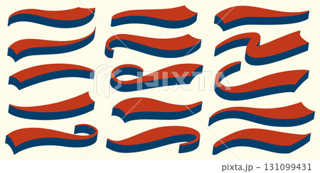 Baseball swoosh tails for text. Vector swashes...のイラスト素材 [131099431 ...