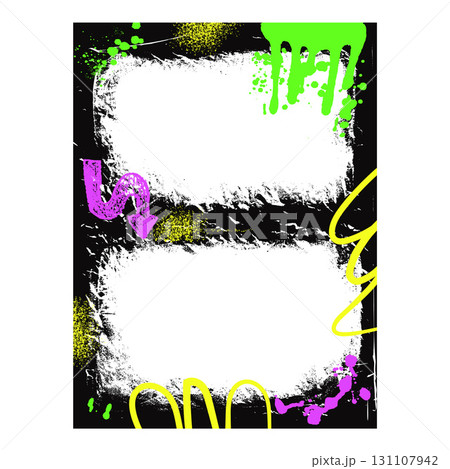 Grunge diptych frame template with arrow and...のイラスト素材 [131107942] - PIXTA