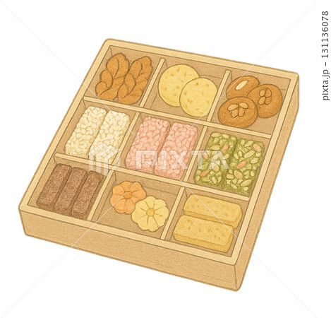 hangwa set, traditional sweets, holiday gift,...のイラスト素材 [131136078] - PIXTA