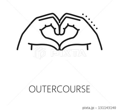 Outercourse contraception method line icon or...のイラスト素材 [131143140] - PIXTA