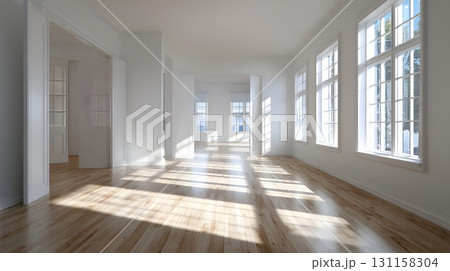 Spacious minimal house empty living interior...のイラスト素材 [131158304] - PIXTA