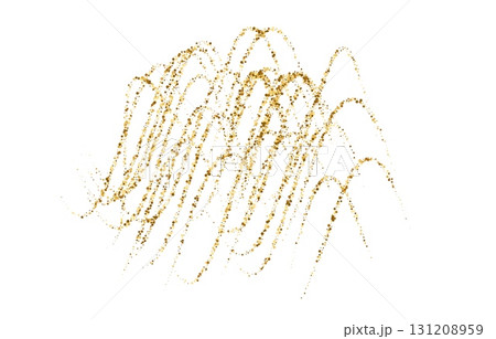Dynamic golden small shine particles flow...のイラスト素材 [131208959] - PIXTA
