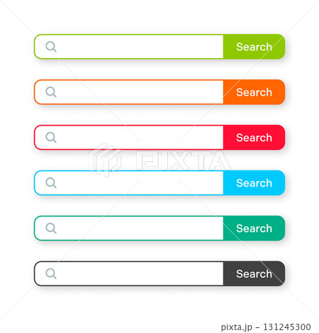 Various search bar templates. Internet browser...のイラスト素材 [131245300 ...