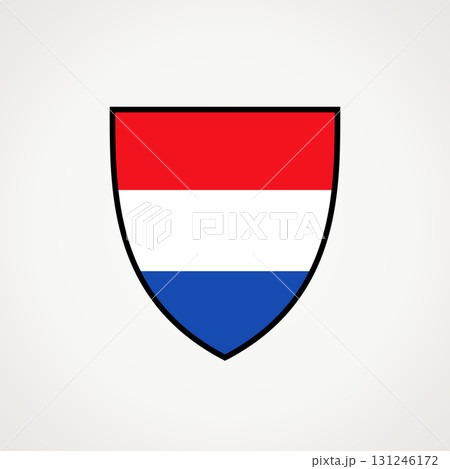 Shield - flag of Netherlandsのイラスト素材 [131246172] - PIXTA