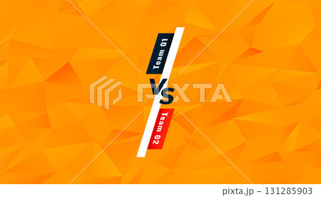 duel team battle versus vs banner in lowpoly styleのイラスト素材 [131285903 ...