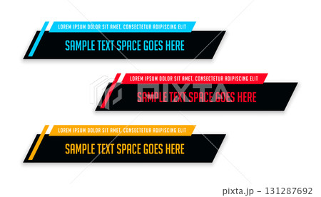 set of abstract lower third display strip...のイラスト素材 [131287692] - PIXTA