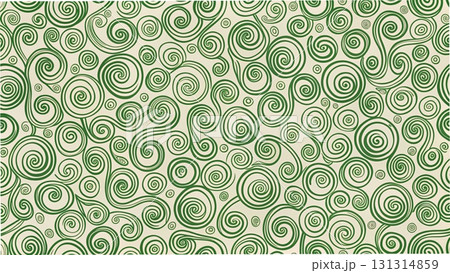 seamless pattern of continuous spiral curly...のイラスト素材 [131314859] - PIXTA