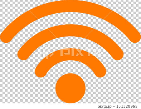 Orange Wireless Signal: Depicts connection,...のイラスト素材 [131329965] - PIXTA
