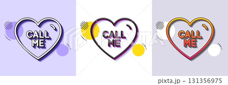 Call me line icon. Halftone dotted pattern....のイラスト素材 [131356975] - PIXTA