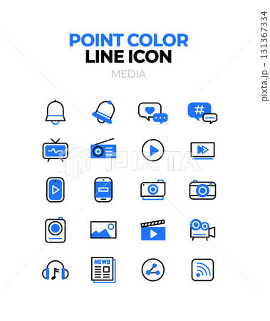 Various point color line iconsのイラスト素材 [131367334] - PIXTA