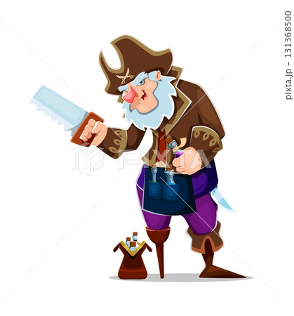 Cartoon pirate surgeon ship crew character with...のイラスト素材 [131368500 ...