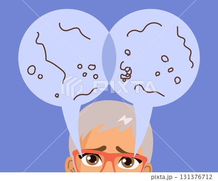 Cartoon Illustration Of Senior Woman Eyes With...のイラスト素材 [131376712 ...