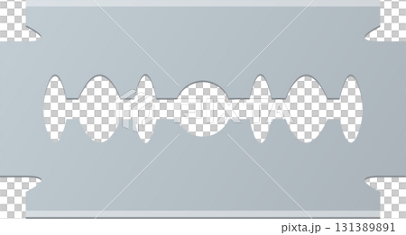 Close-up of a shiny, gray razor blade with...のイラスト素材 [131389891] - PIXTA