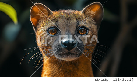 Fossa animal portrait with striking eyes in...のイラスト素材 [131436314] - PIXTA