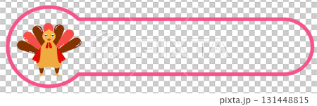 Pink Thanksgiving Turkey Labelのイラスト素材 [131448815] - PIXTA
