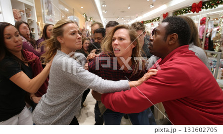 A scene at a Black Friday event inside a...のイラスト素材 [131602705] - PIXTA